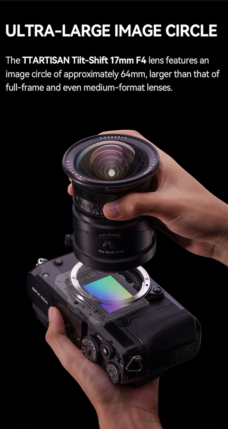 TTArtisan 17mm F4 ASPH. Tilt-Shift GFX Announced - Fuji Addict